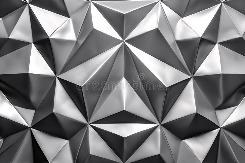 Modern Abstract Geometric Pattern with Overlapping Gray Triangles on a ...