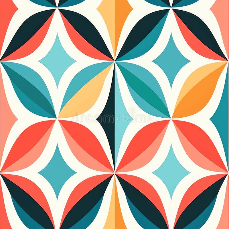 Modern Abstract Geometric Pattern with Simple Shape and Figure Stock ...