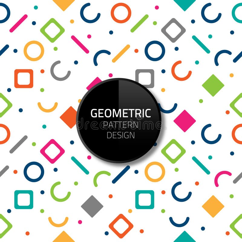 Modern Abstract Geometric Pattern Template Vector Seamless Background ...