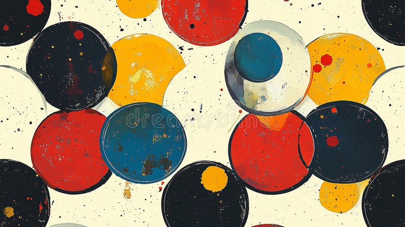 Modern Abstract Geometric Patterns with Vintage Texture Stock ...