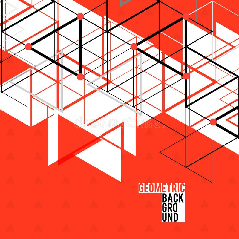 Modern Abstract Geometric Red Background for Stock Vector ...