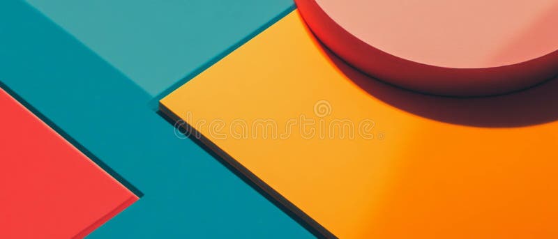 Modern Abstract Geometric Shapes in Bold Colors Create a Striking ...