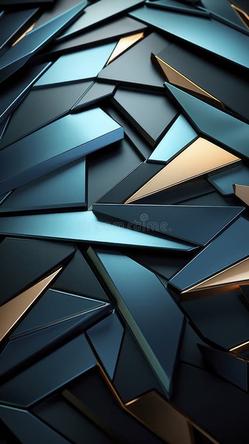 Modern Abstract Geometric Shapes with Metallic Accents Stock ...