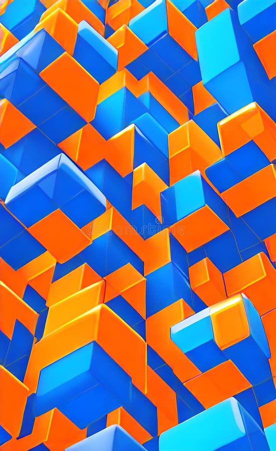 Colorful Three Dimensional Cube Background Texture. a Wall with ...