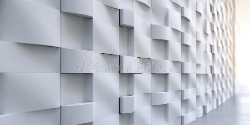 Modern Abstract Geometric Wall Design with 3d White Patterns Stock ...