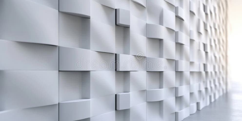 Modern Abstract Geometric Wall Design with 3d White Patterns Stock ...