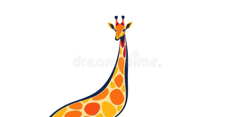 Modern Abstract Giraffe Geometric Design Element a Stylish Minimalist ...