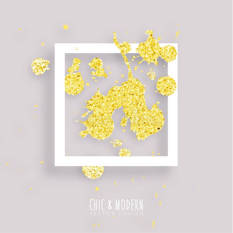 Modern Abstract Gold Vector Design Stock Illustration - Illustration of ...