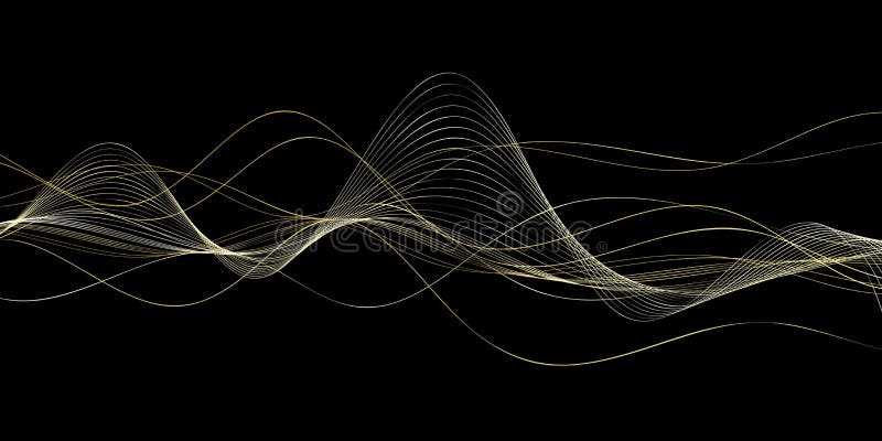 Abstract Gold Wavy Lines Modern Vector Background Stock Vector ...