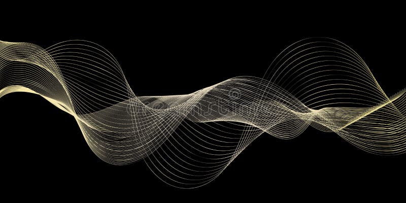 Abstract Gold Wavy Lines Modern Vector Background Stock Vector ...