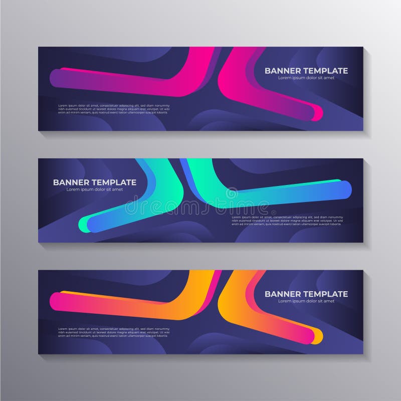 Modern Abstract Gradient Banner Template, Applicable for Banners ...
