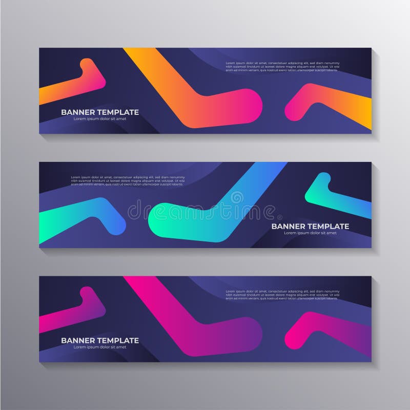 Modern Abstract Gradient Banner Template, Applicable for Banners ... Modern Abstract Gradient Banner Template, Applicable for Banners ...