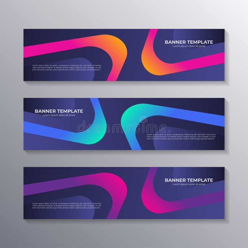 Modern Abstract Gradient Banner Template, Applicable for Banners ...