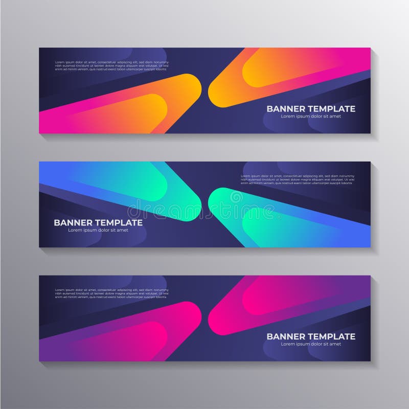 Modern Abstract Gradient Banner Template, Applicable for Banners ... Modern Abstract Gradient Banner Template, Applicable for Banners ...