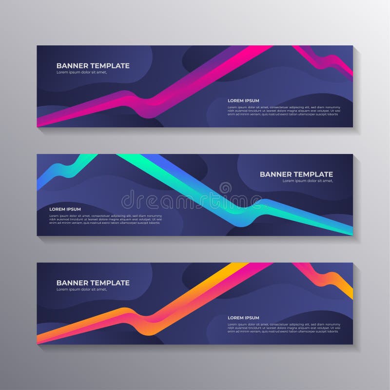 Modern Abstract Gradient Banner Template, Applicable for Banners ...