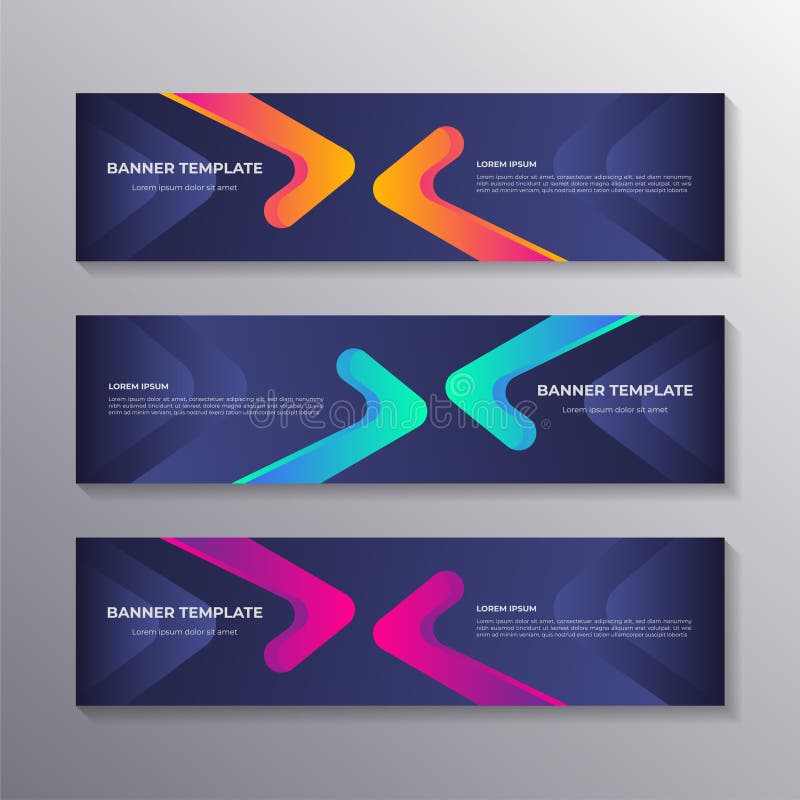 Modern Abstract Gradient Banner Template, Applicable for Banners ...