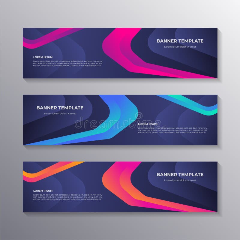 Modern Abstract Gradient Banner Template, Applicable for Banners ...