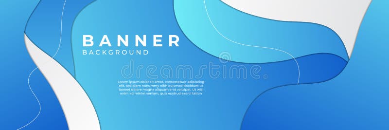 Modern Abstract Gradient Dark Navy Blue Banner and White Background ...