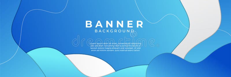 Modern Abstract Gradient Dark Navy Blue Banner and White Background ...