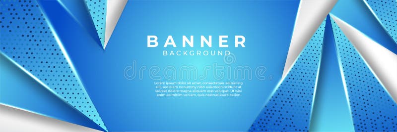 Modern Abstract Gradient Dark Navy Blue Banner and White Background ...