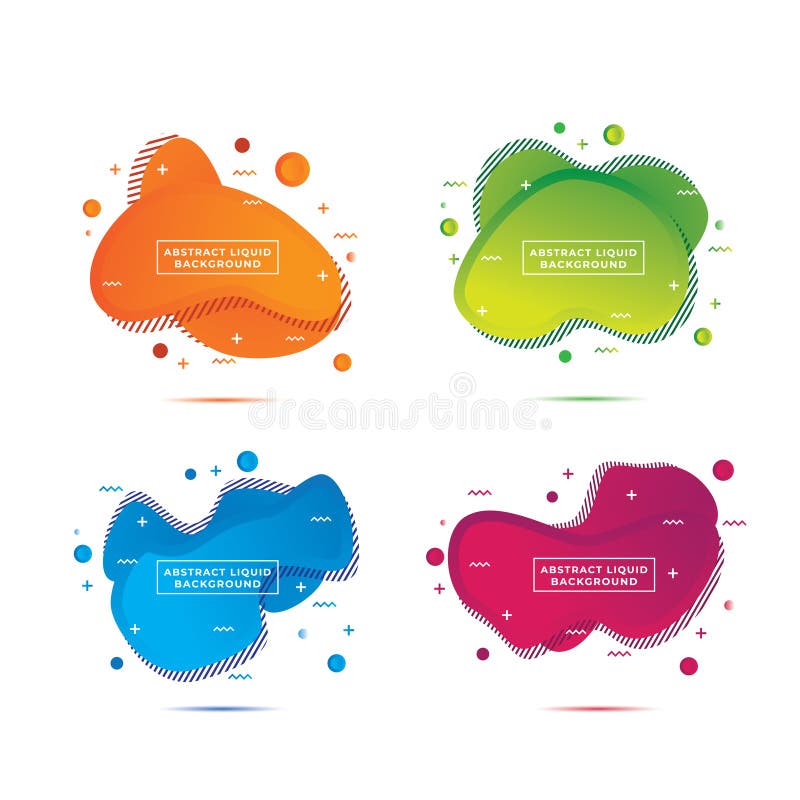 Modern Abstract Gradient Liquid Background with Four Styles and ...