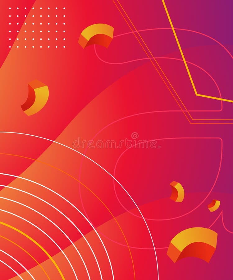 Modern Abstract Graphic Composition with Bright Color Stock Vector ...