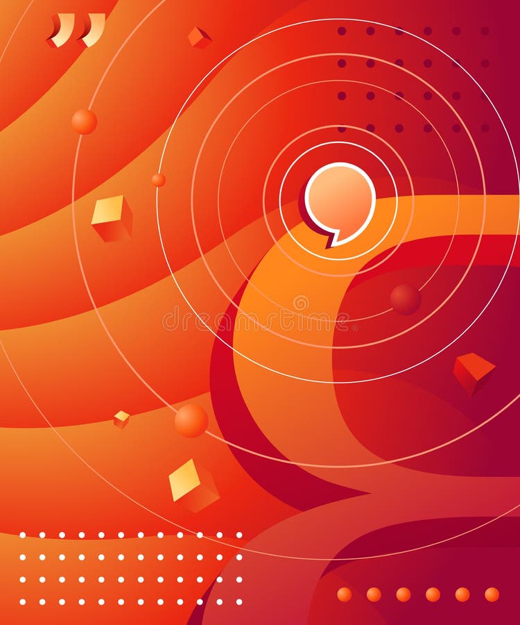 Modern Abstract Graphic Composition with Bright Color Stock Vector ...