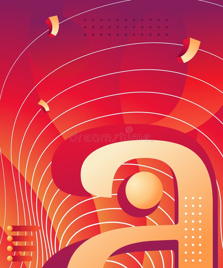 Modern Abstract Graphic Composition with Bright Color Stock Vector ...