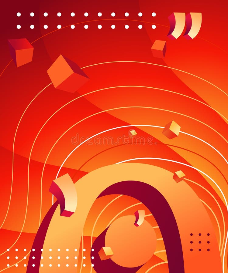 Modern Abstract Graphic Composition with Bright Color Stock Vector ...