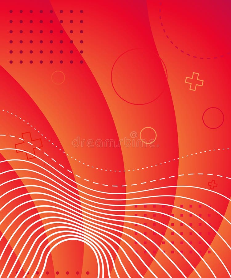 Modern Abstract Graphic Composition with Bright Color Stock Vector ...