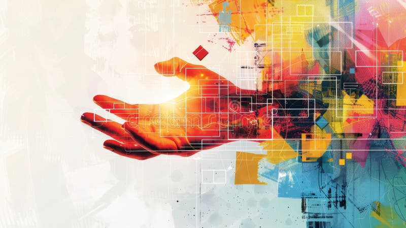 Modern Abstract Graphic Design Art Concept Business for Digital Ad ...