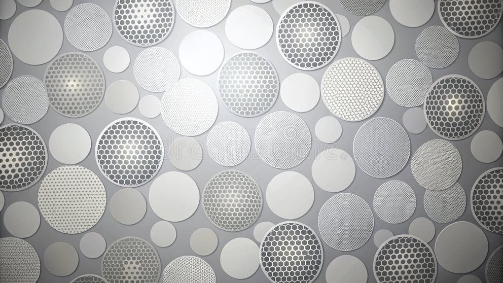 Modern Abstract Gray Circle Pattern Background with Ample LeftSide Copy Space for Design ...