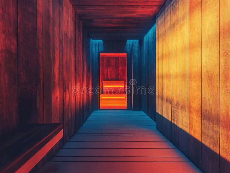 Modern Abstract Hallway stock image. Image of sunlit - 364307967