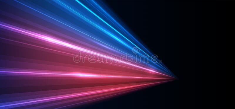 Modern Abstract High-speed Light Effect. Abstract Background with Beams ...