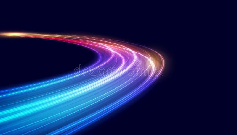 Modern Abstract High-speed Light Trails Effect. Vector Eps10 Stock ...
