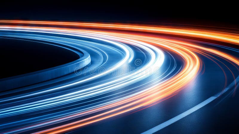 Modern Abstract High-speed Motion Pattern with Light Trails. Futuristic ...