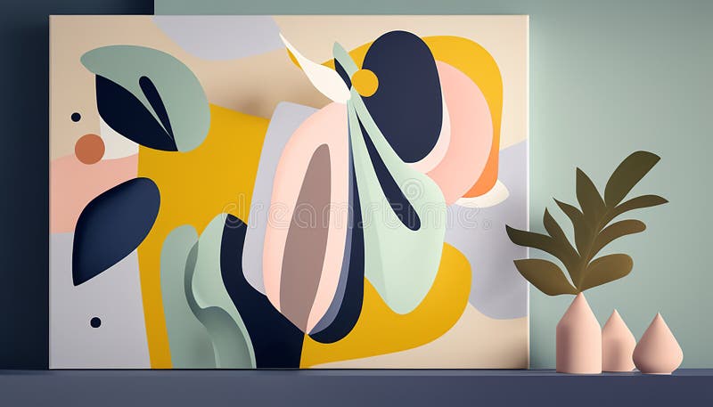 Modern Abstract Illustration of Cute Animal Shapes Generated by AI ...