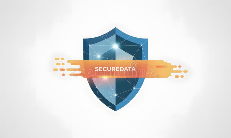 SecureData Protection Shield Stock Illustration - Illustration of document, data: 388359256