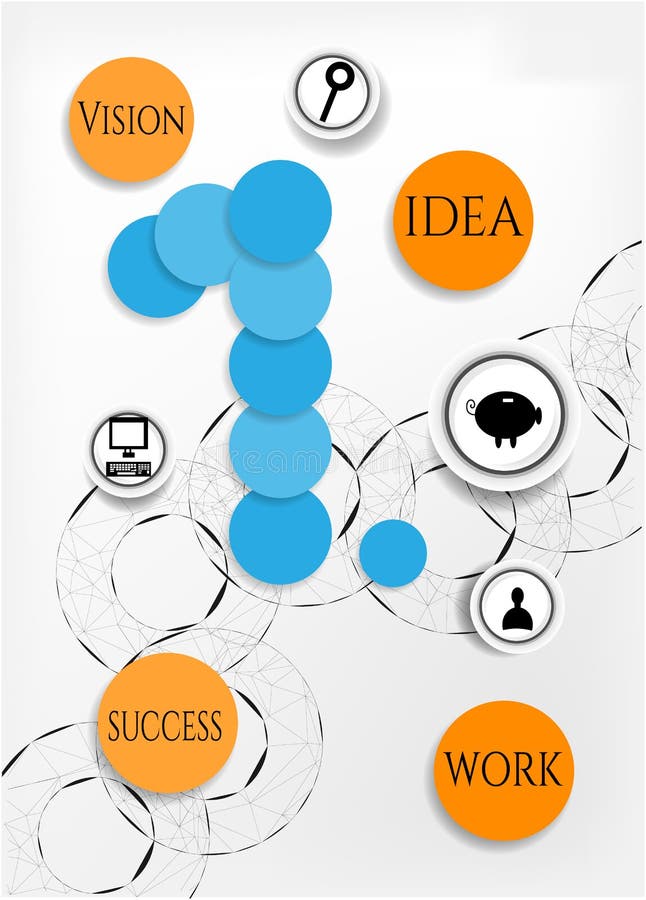 Modern, Abstract Infographic with Black Icons Stock Vector ...