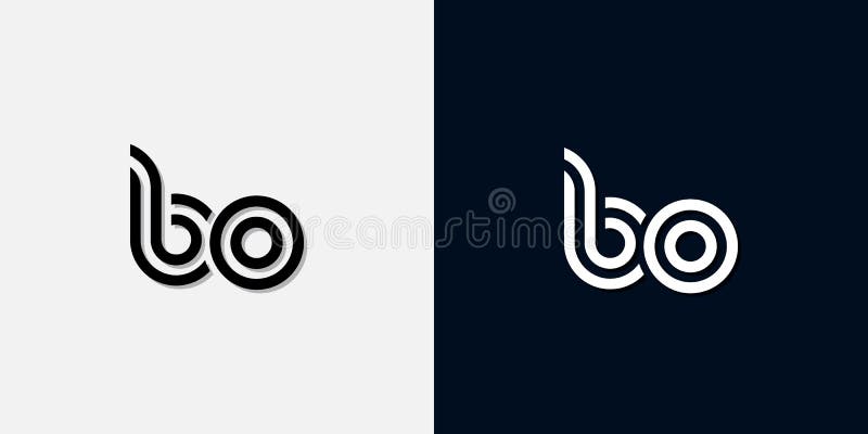 Modern Abstract Initial Letter BO Logo Stock Vector - Illustration of ...