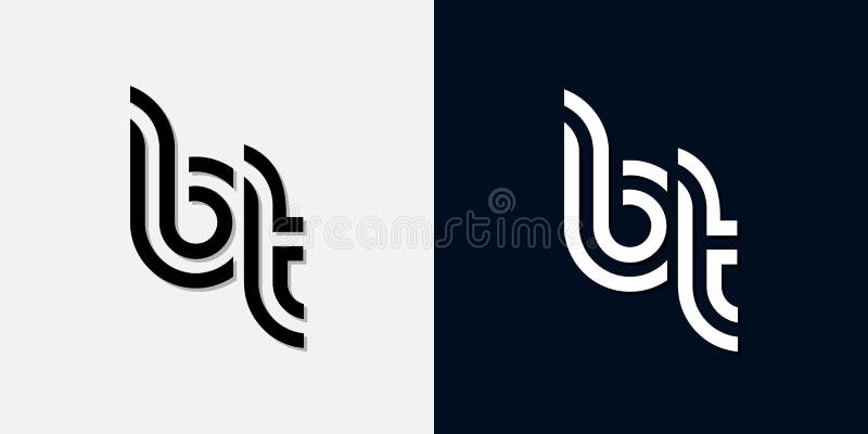 Modern Abstract Initial Letter BT Logo Stock Vector - Illustration of ...