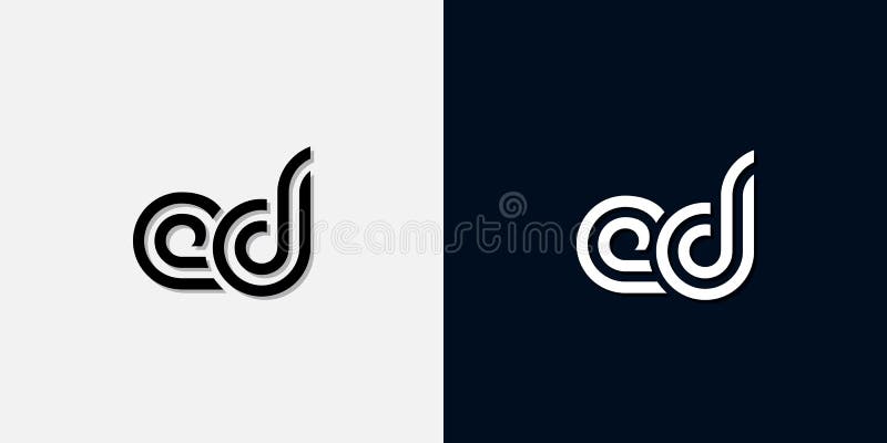 Modern Abstract Initial Letter ED Logo Stock Vector - Illustration of ...