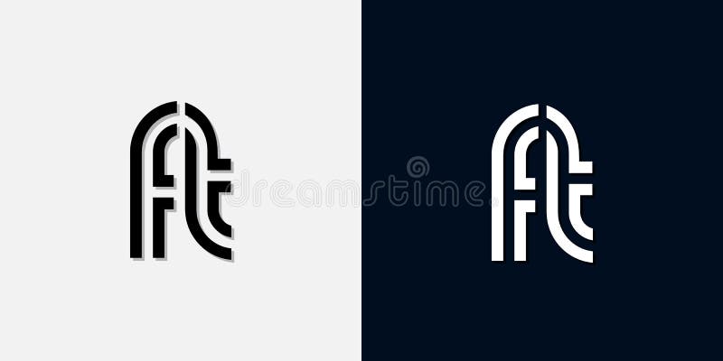Modern Abstract Initial Letter FT Logo Stock Vector - Illustration of ...