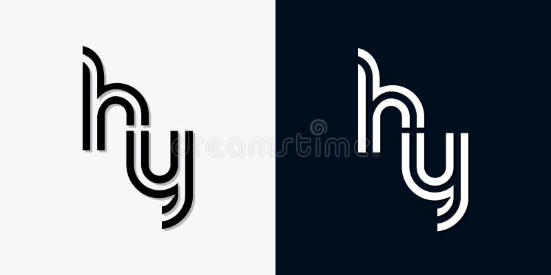 Modern Abstract Initial Letter HY Logo Stock Vector - Illustration of ...