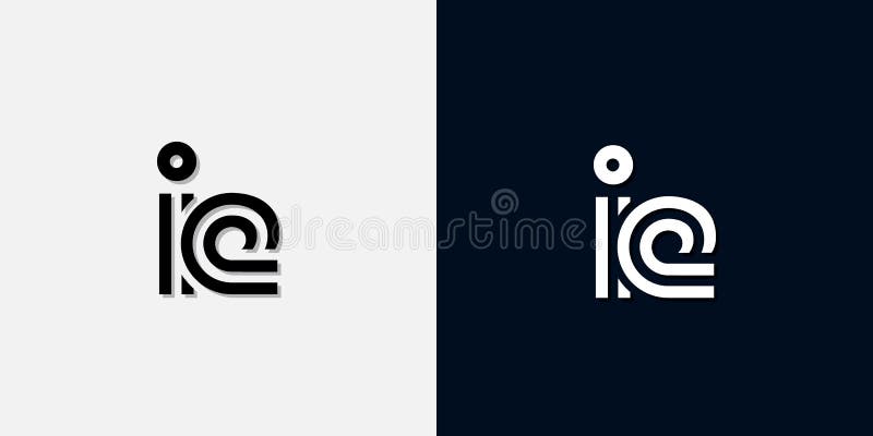 Modern Abstract Initial Letter IE Logo Stock Vector - Illustration of ...
