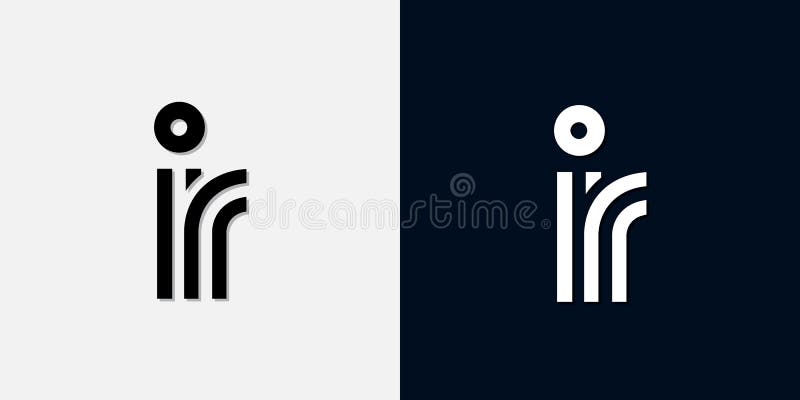 Modern Abstract Initial Letter IR Logo Stock Vector - Illustration of ...