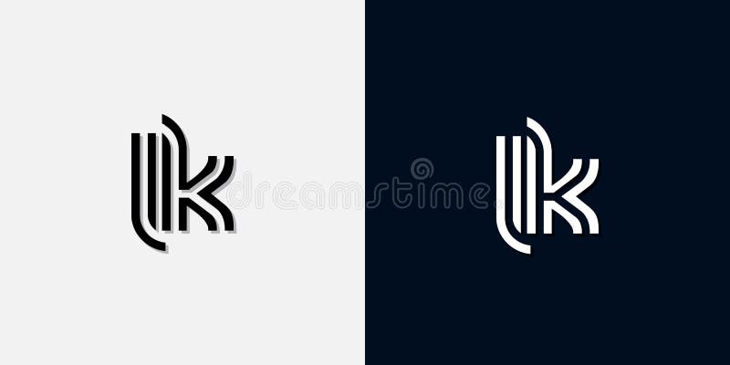 Modern Abstract Initial Letter LK Logo Stock Vector - Illustration of ...