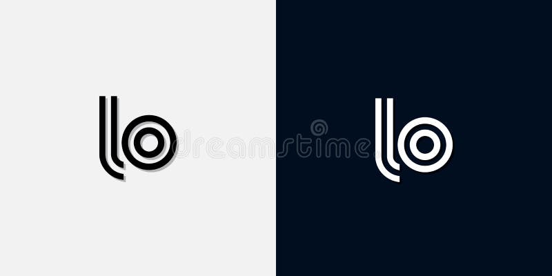 Modern Abstract Initial Letter LO Logo Stock Vector - Illustration of ...