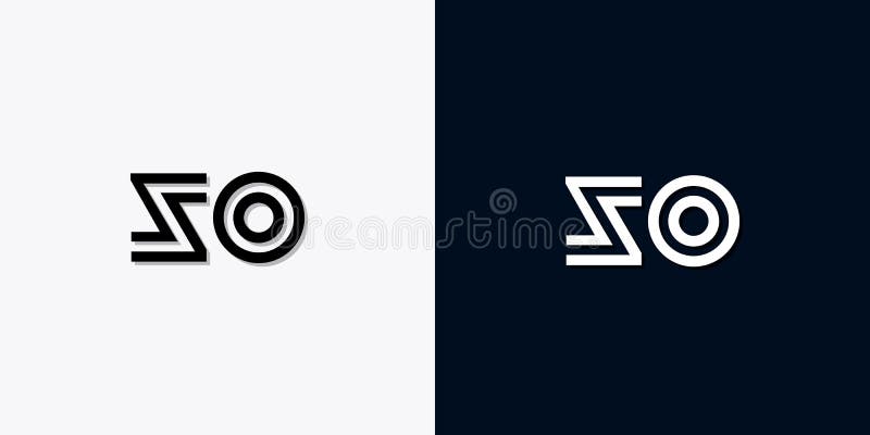 Modern Abstract Initial Letter so Logo Stock Vector - Illustration of ...