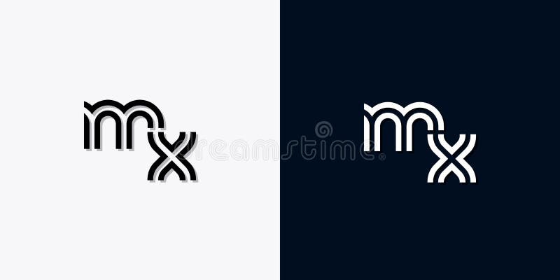 Modern Abstract Initial Letter MX Logo Stock Vector - Illustration of ...